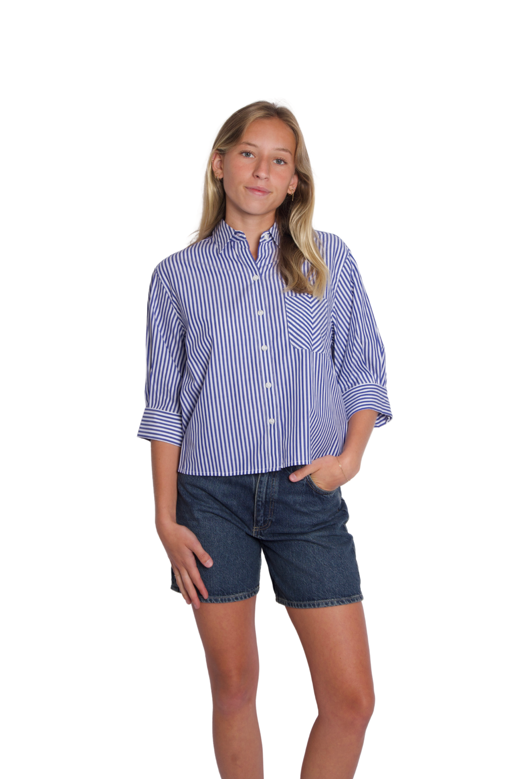 Rag & Bone Lucia Shirt in Navy Stripe – Oliver